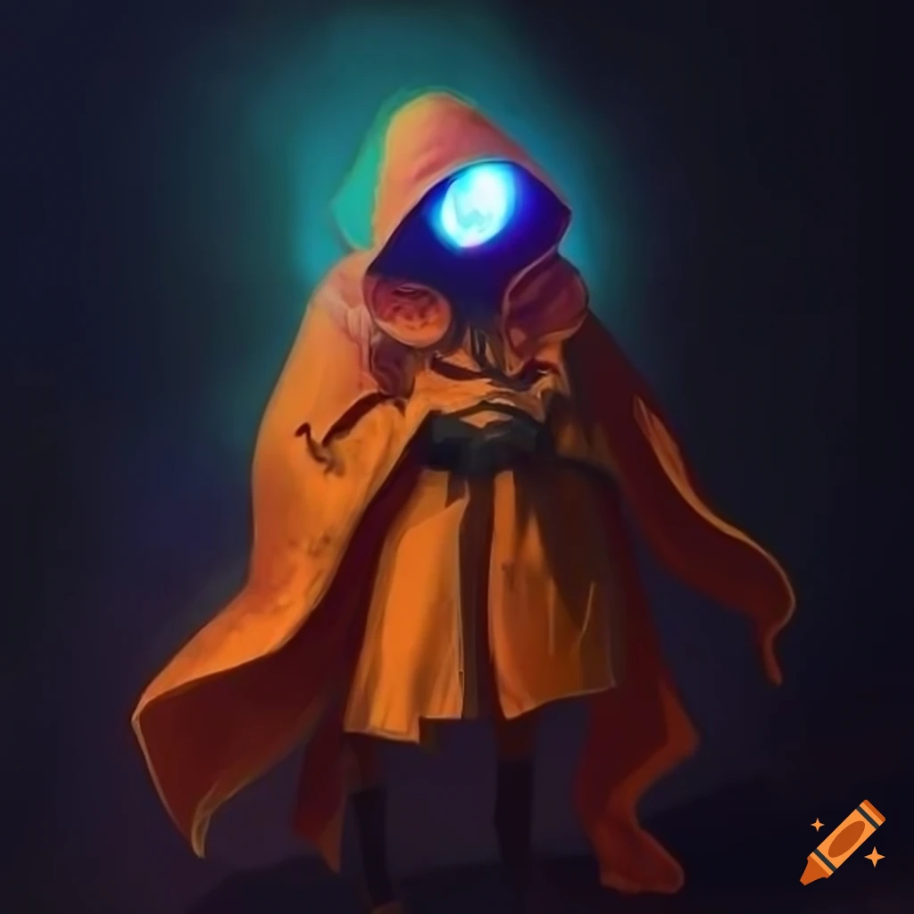Character from little nightmares video game on Craiyon