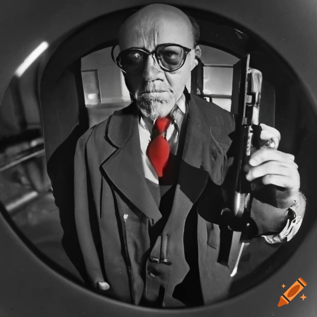 Mafioso with thompson machine gun