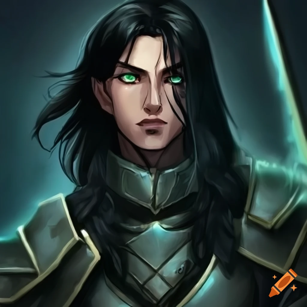 Portrait of a kind and striking male paladin on Craiyon