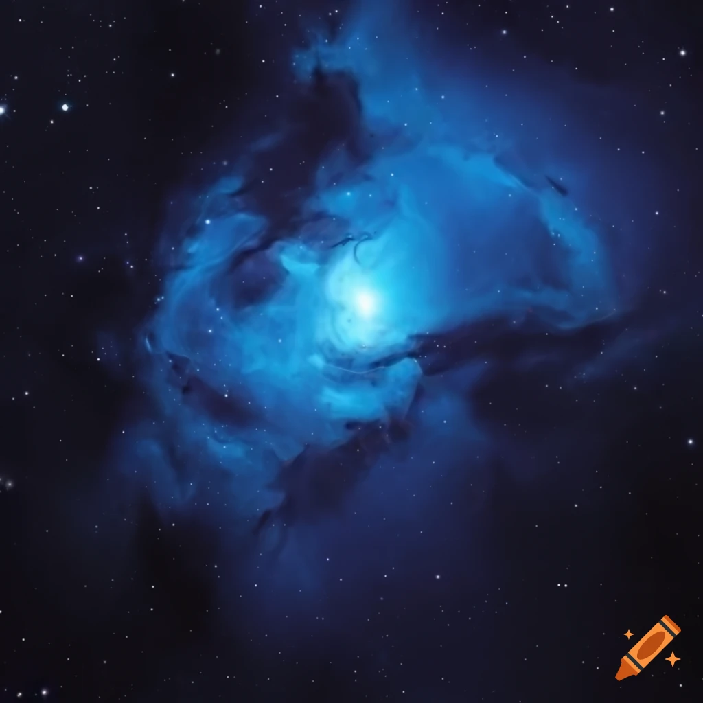 Blue abstract stars in space on Craiyon