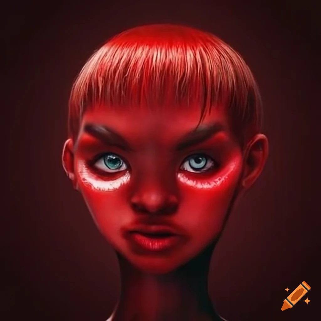 Red abstract artwork on Craiyon