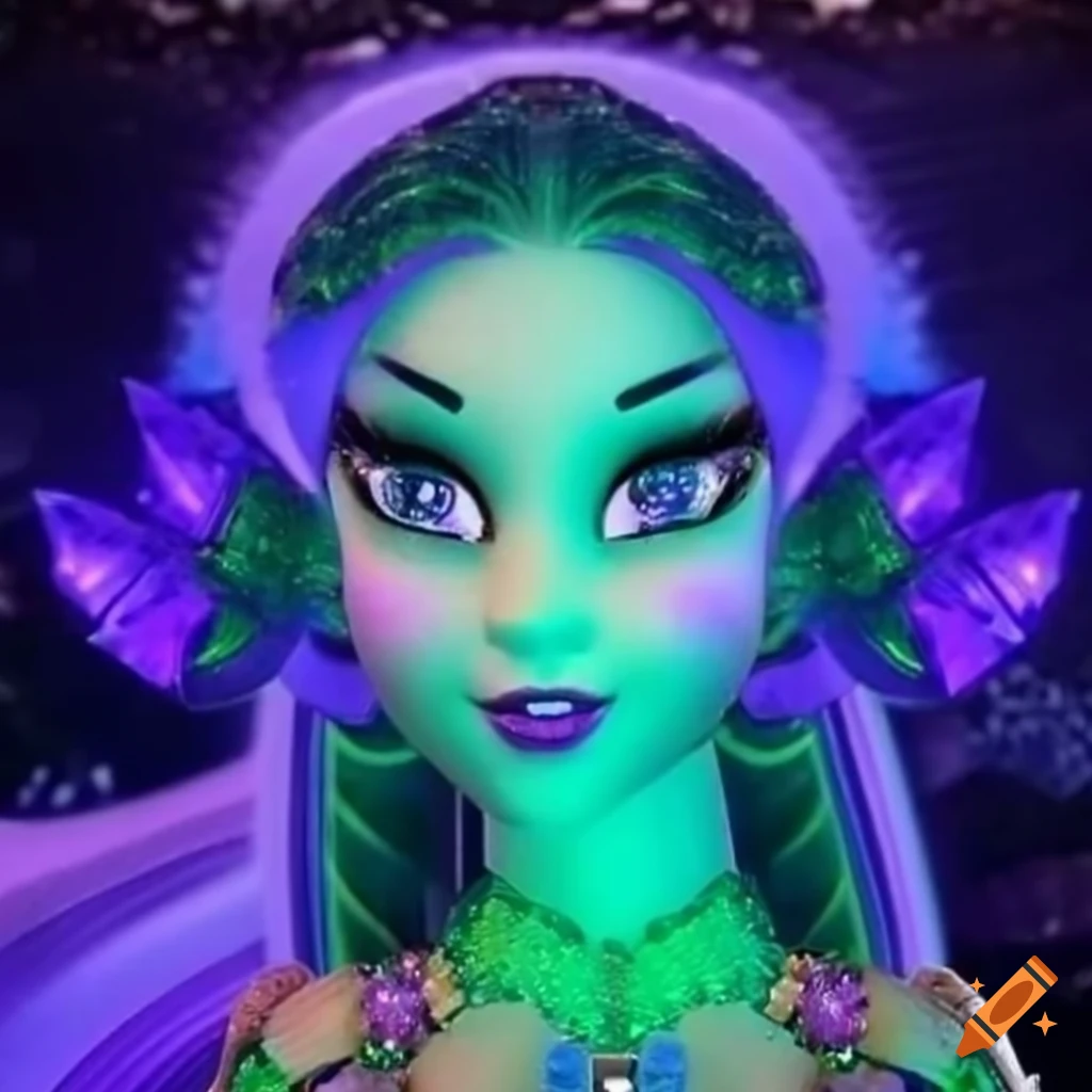 Hyper realistic artwork of a mermaid with emerald and diamond scales on ...