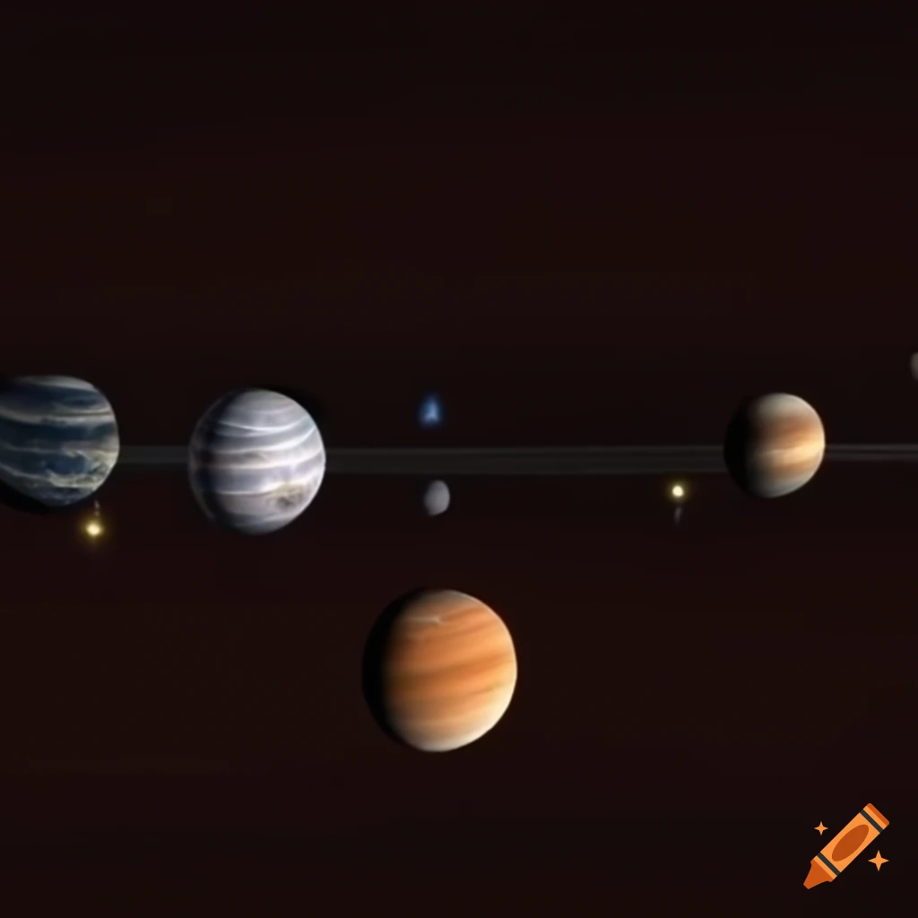 Cosmic dance of planets in the solar system on Craiyon