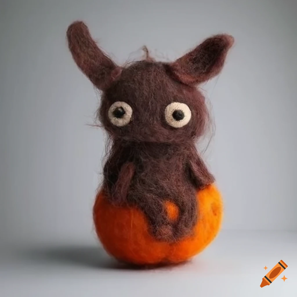 Wool creatures in halloween costumes