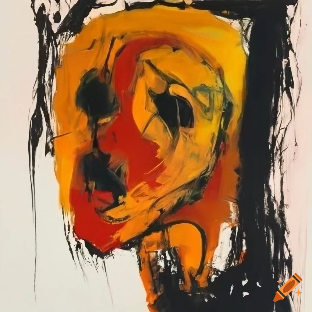 Abstract artwork inspired by georg baselitz and willem de kooning on ...