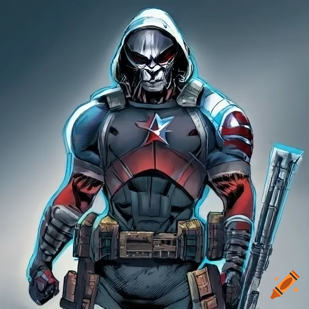 Fusion of multiple comic book characters on Craiyon