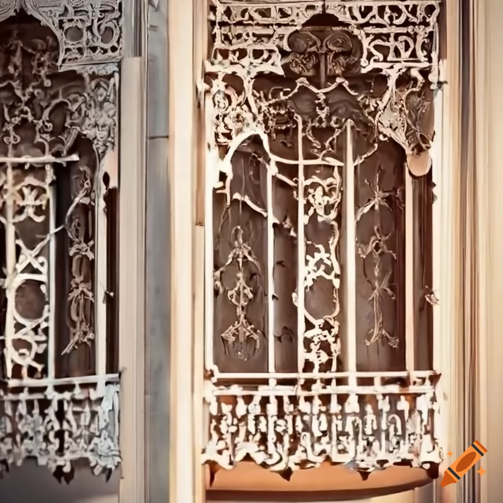 Silver ornamental islamic balcony