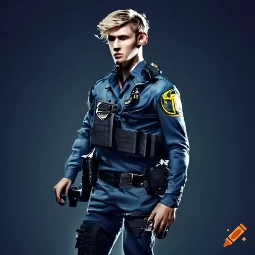 Image of alex pettyfer as a police officer on Craiyon