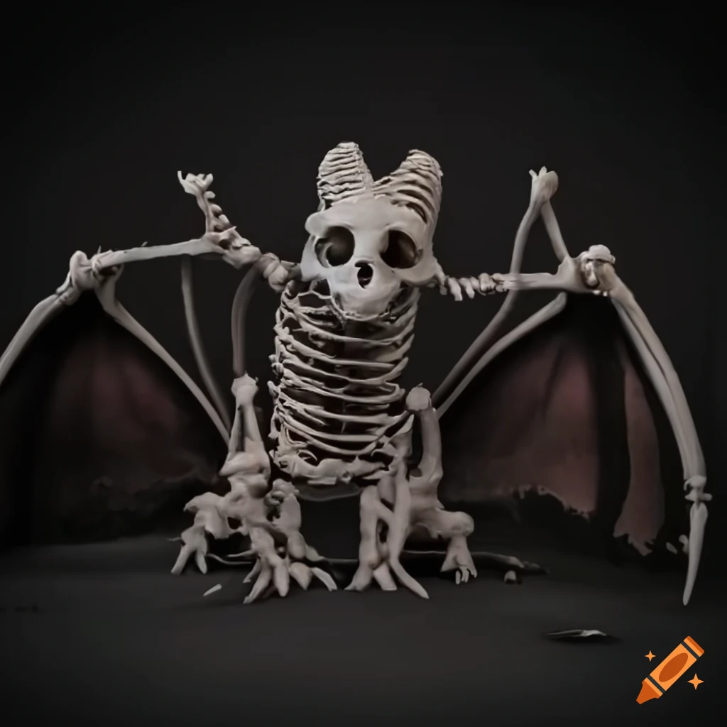 Cute skeleton dragon on Craiyon