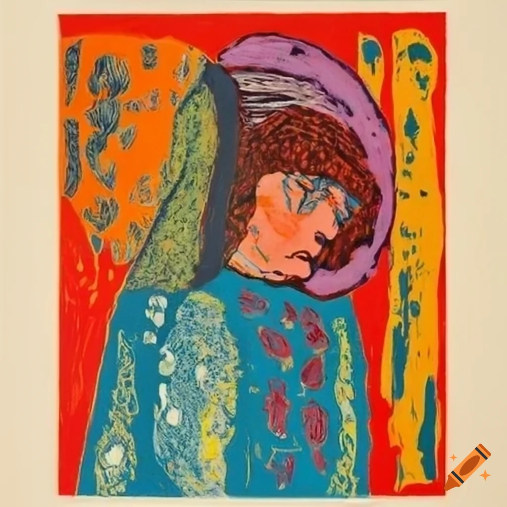 Lino print artwork inspired by jan voss and pierre bonnard on Craiyon