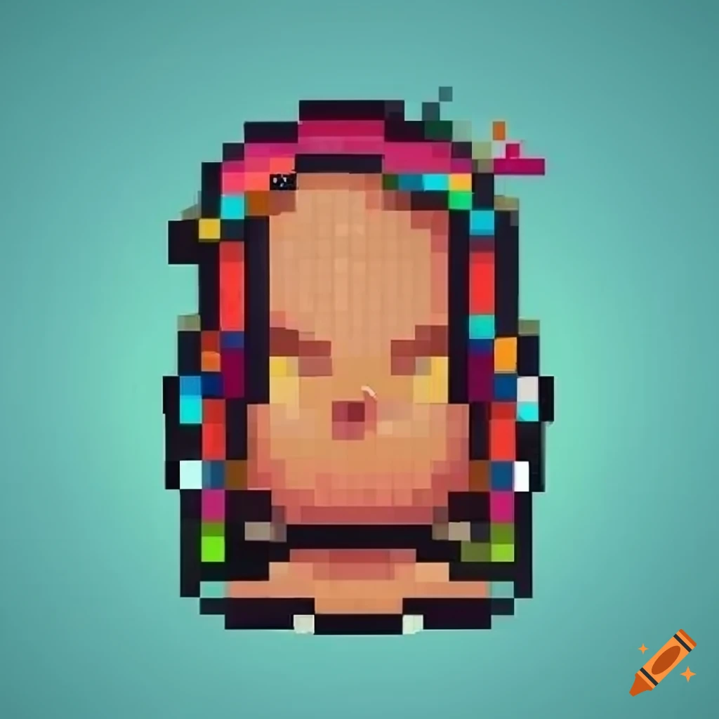 Nicki minaj character in a blocky virtual world on Craiyon