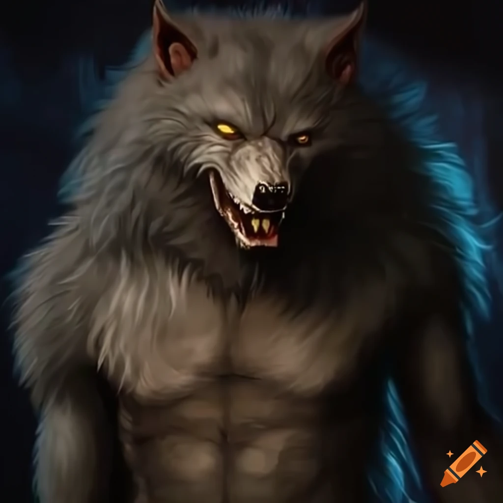 Menacing werewolf on Craiyon
