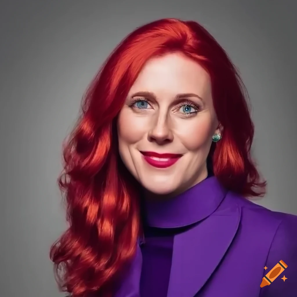 Photograph of a redhead female politician on Craiyon