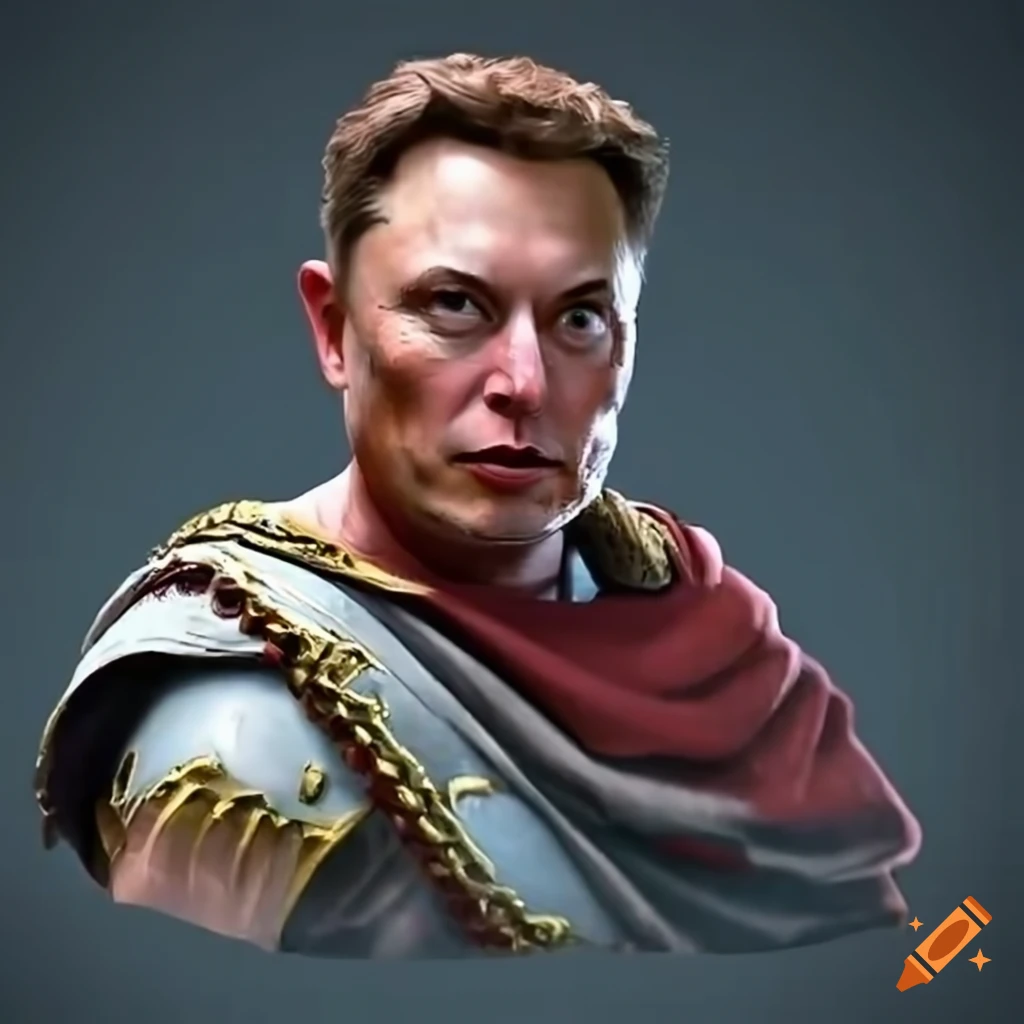 King elon musk with a gold crown on his head on Craiyon