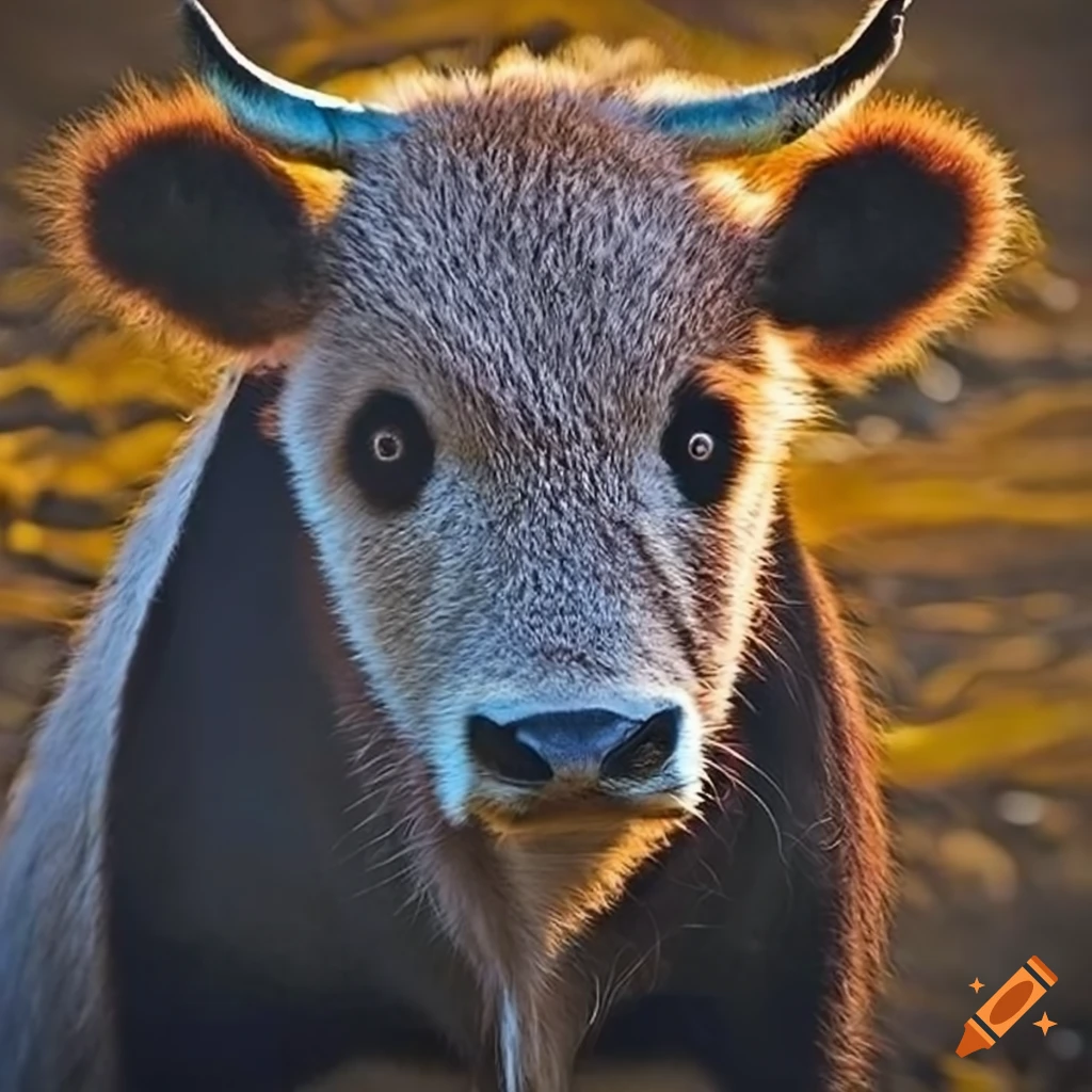 Combination of a panda and a cow on Craiyon
