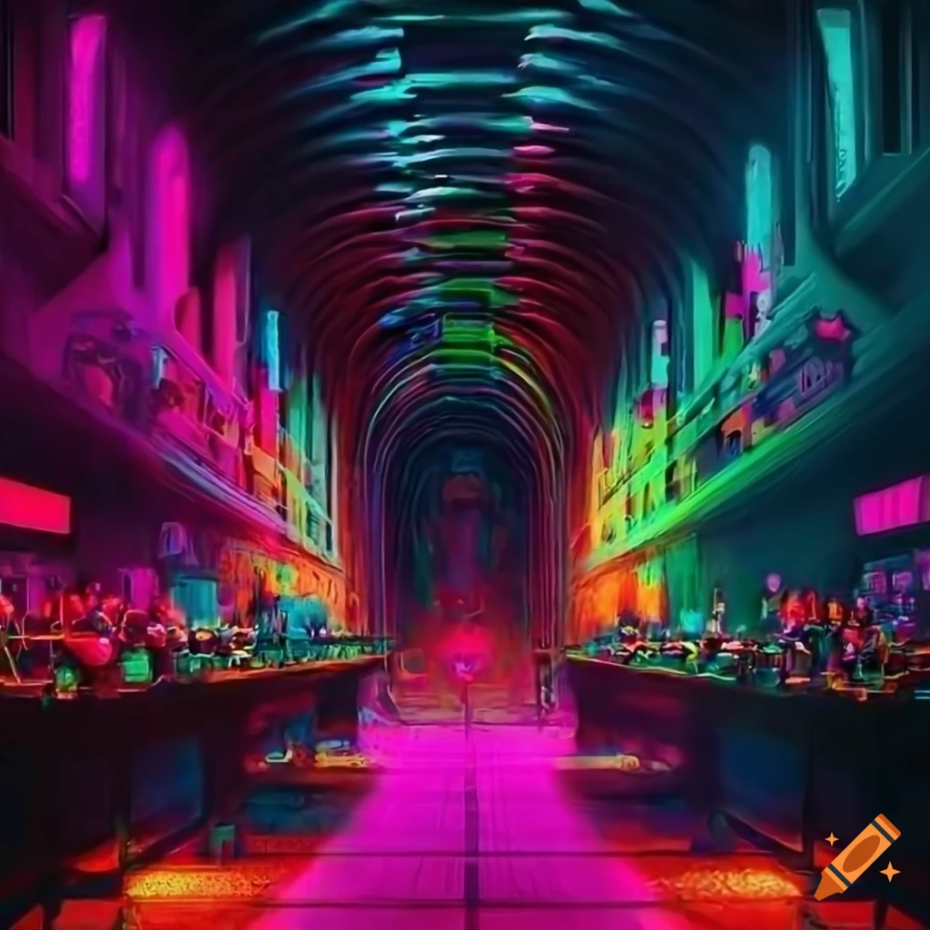 Ultra detailed digital painting of the last supper with a techno twist ...