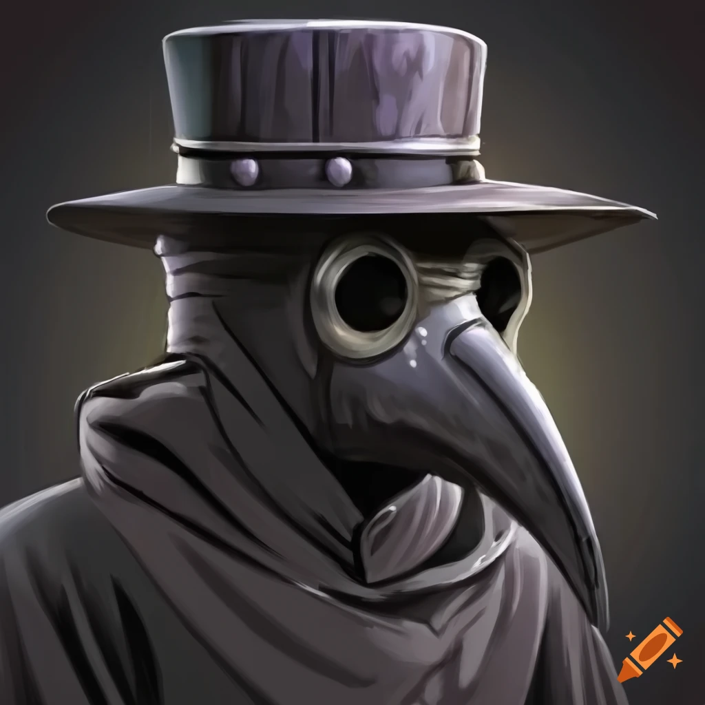 Plague doctor scp illustration on Craiyon