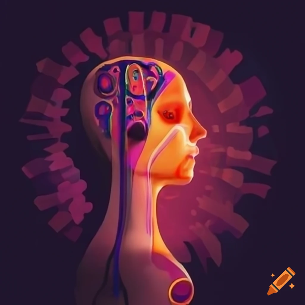 Abstract representation of schizophrenia on Craiyon