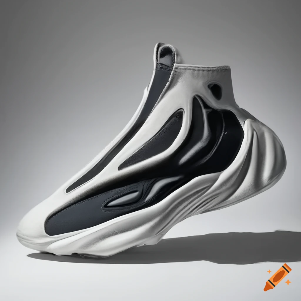 Futuristic alien spaceship slip on yeezy 700v3 boot on Craiyon