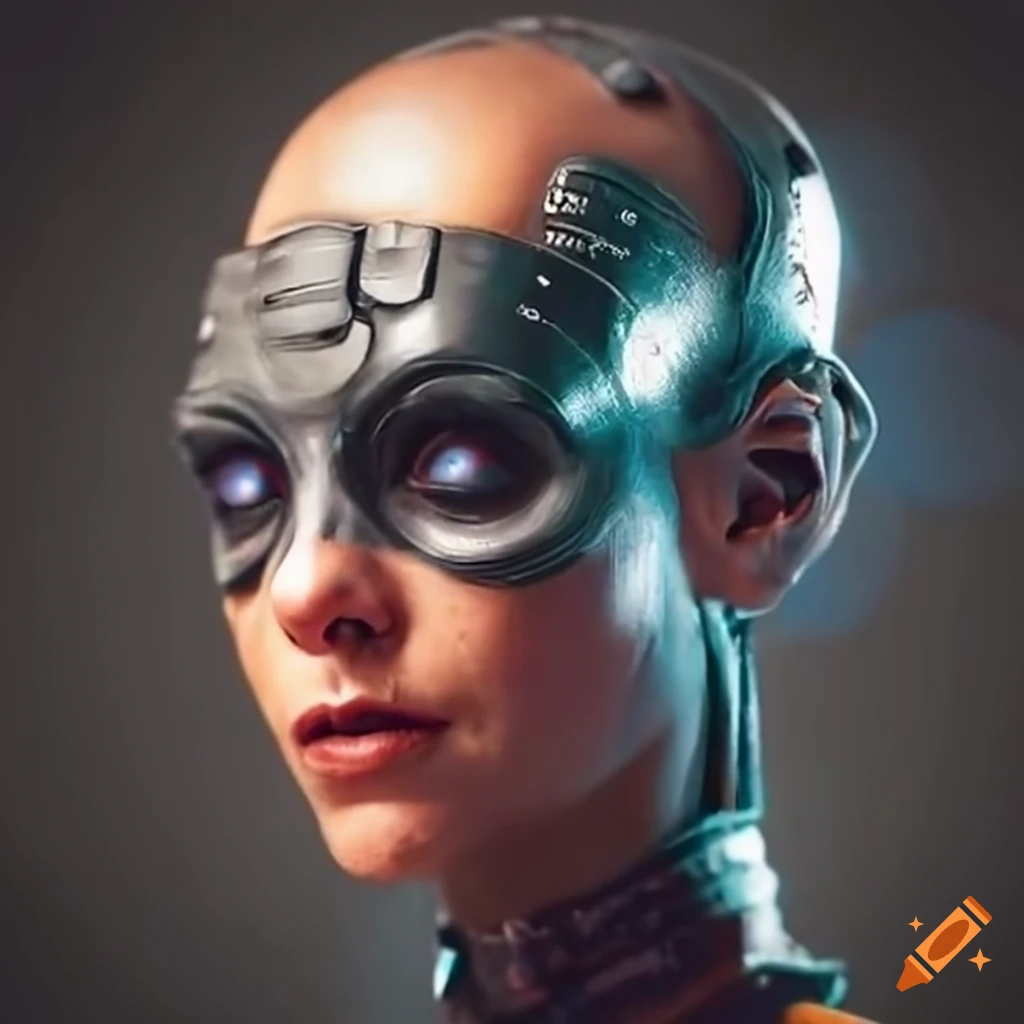 Biopunk cyborg in extreme hyper-realistic detail on Craiyon