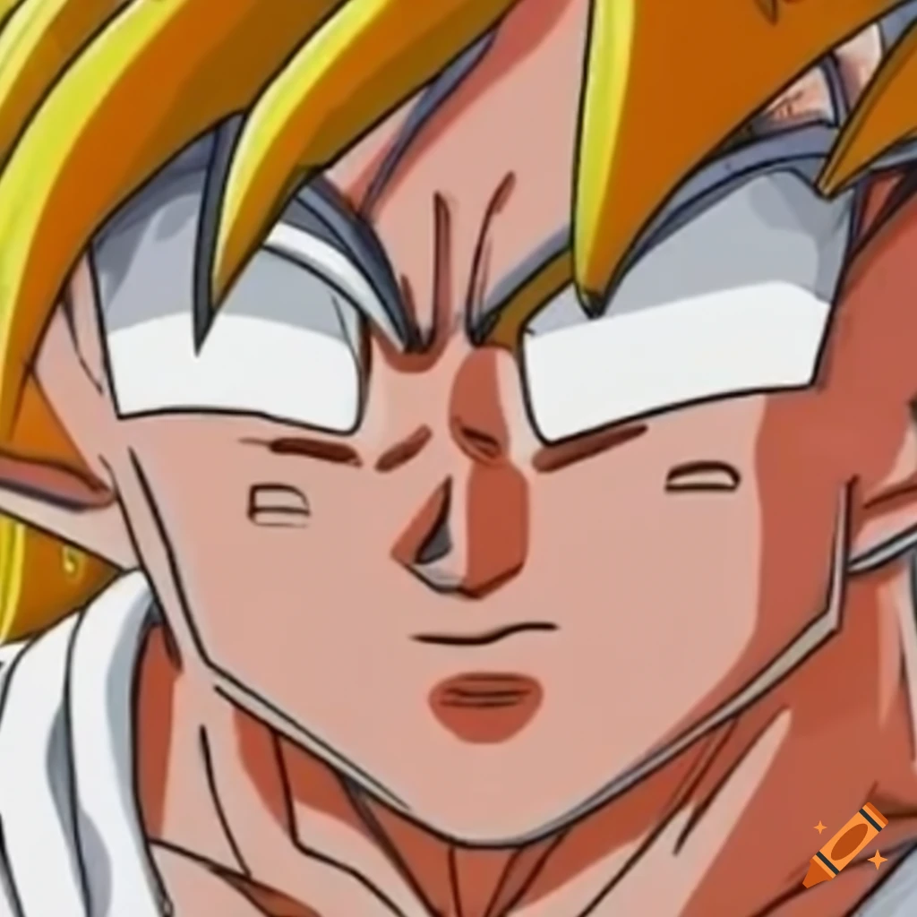 Close-up of goku's face