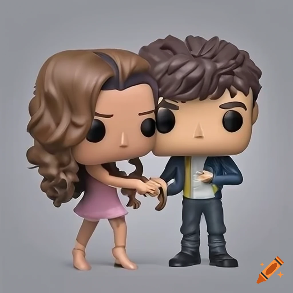 Funko figures of two girls fencers on Craiyon