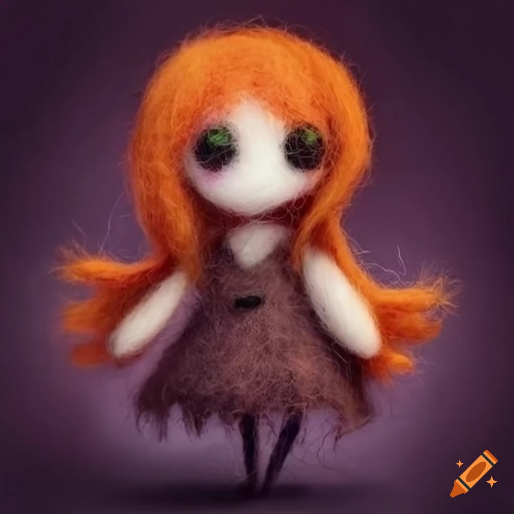 Spooky felted wool Halloween creatures on Craiyon