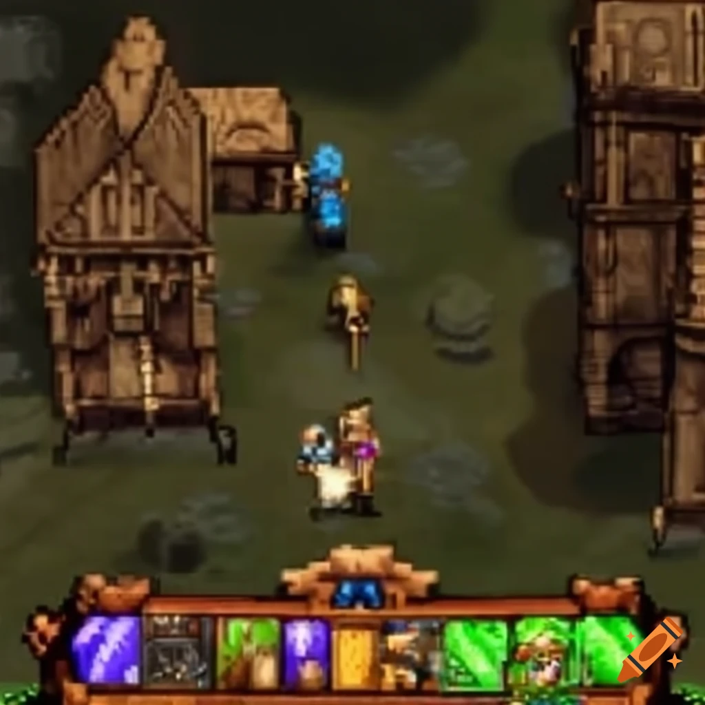 Screenshot of an incredible rpg game on Craiyon