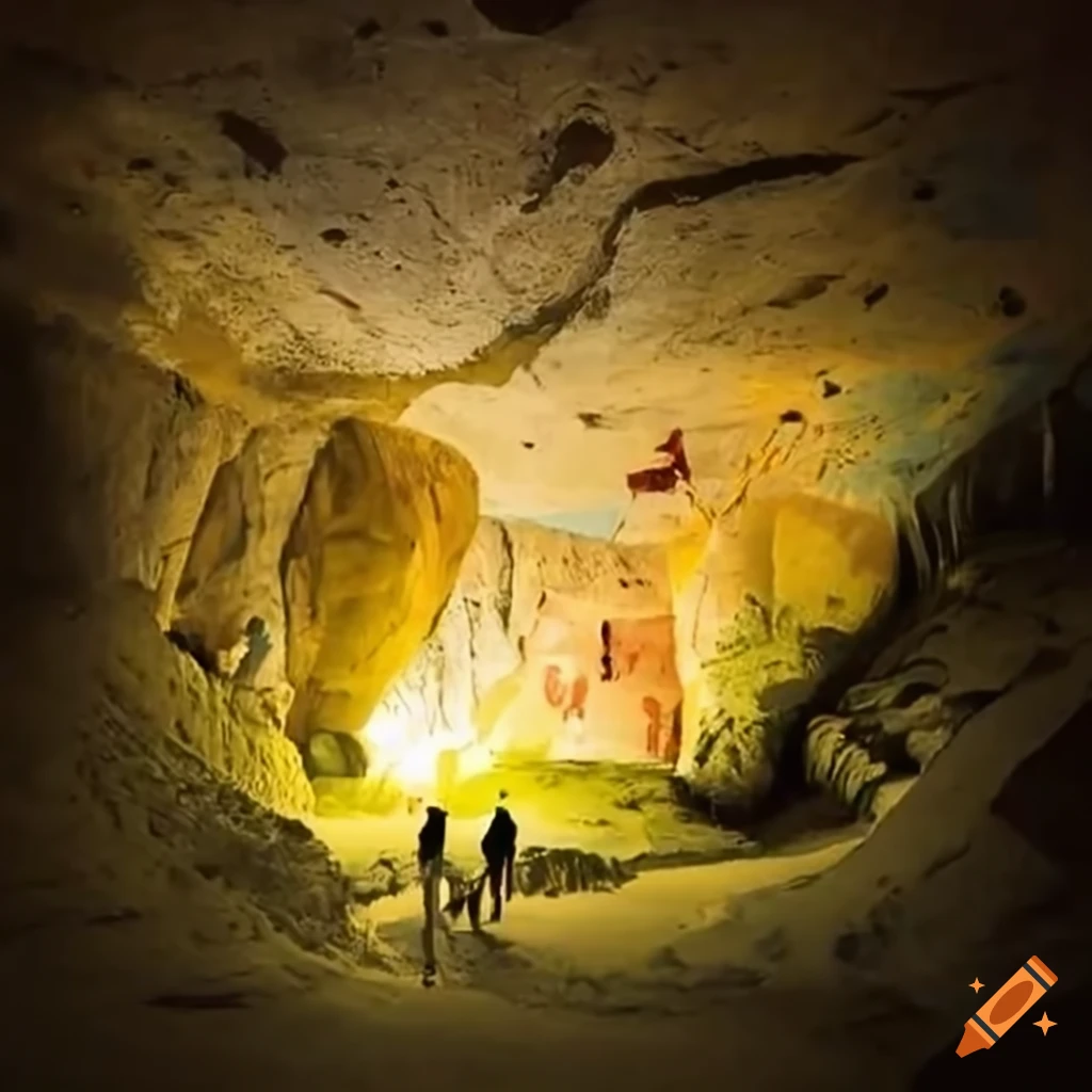 Cave painting of an old wizard from the 11th century on Craiyon