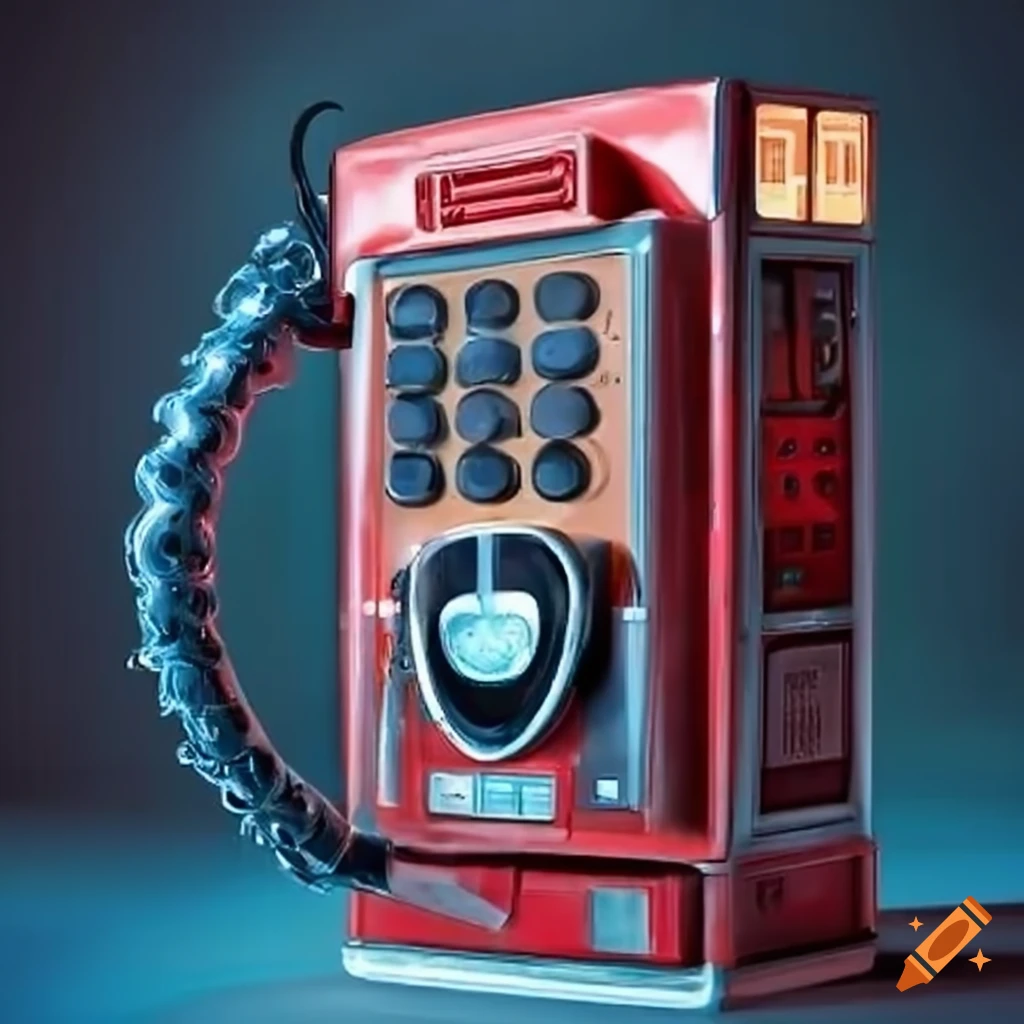 Image of a futuristic payphone