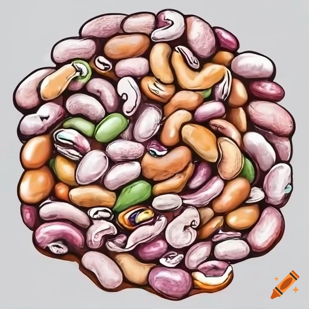Hyper-realistic artwork of beans on Craiyon