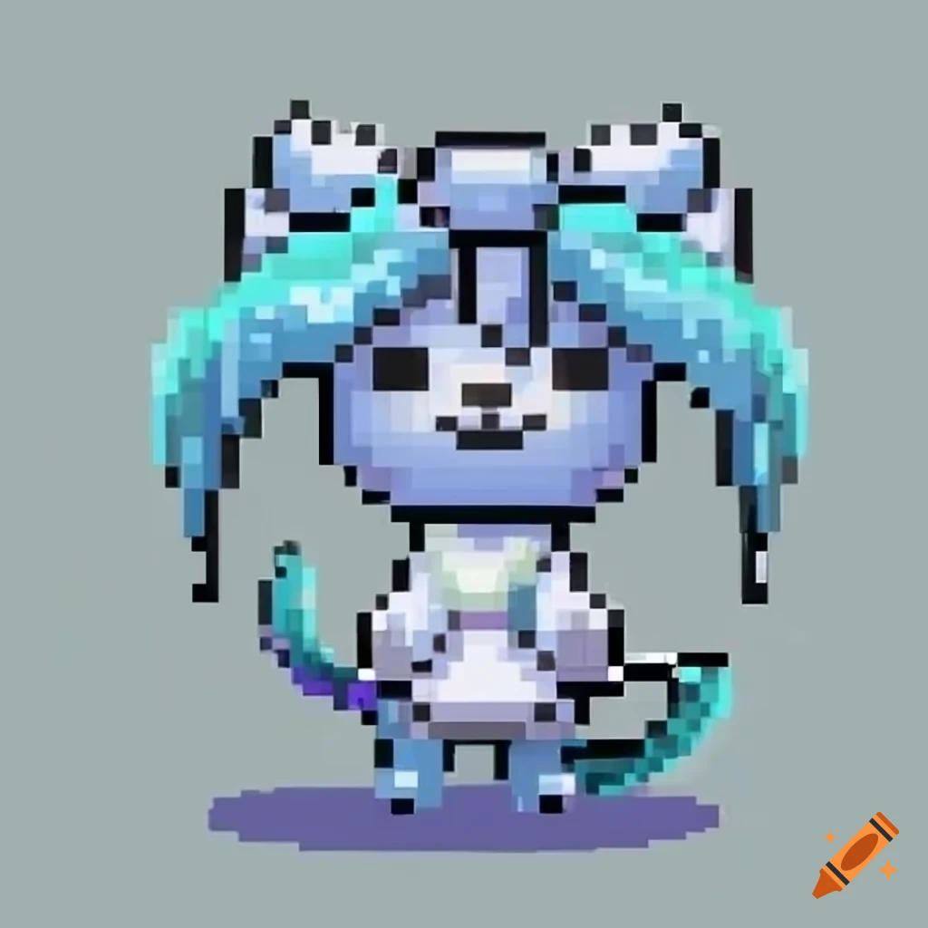 Cute anthropomorphic dragon sprite on Craiyon