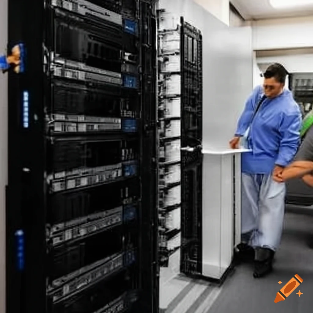 Servers opening doors on Craiyon