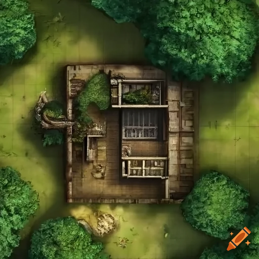 Dnd forest battlemap with realistic environment on Craiyon