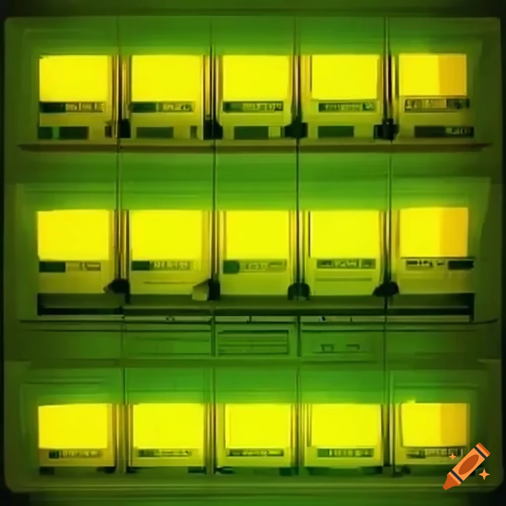 Pile of yellow crt tvs