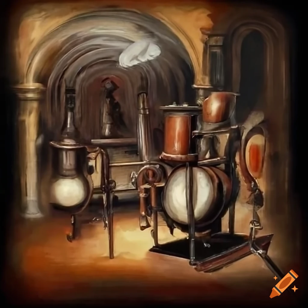 Vintage steampunk music instruments on Craiyon