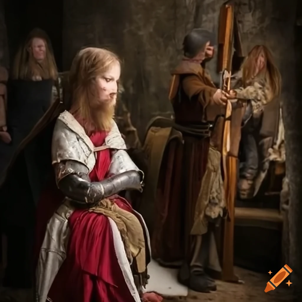 Illustration of a medieval adventure on Craiyon