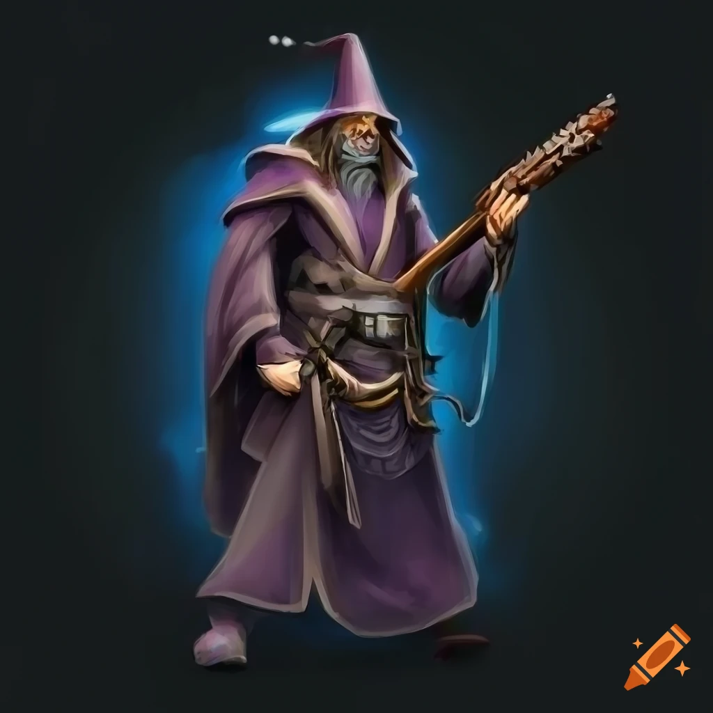 Image of a wizard with an assault rifle