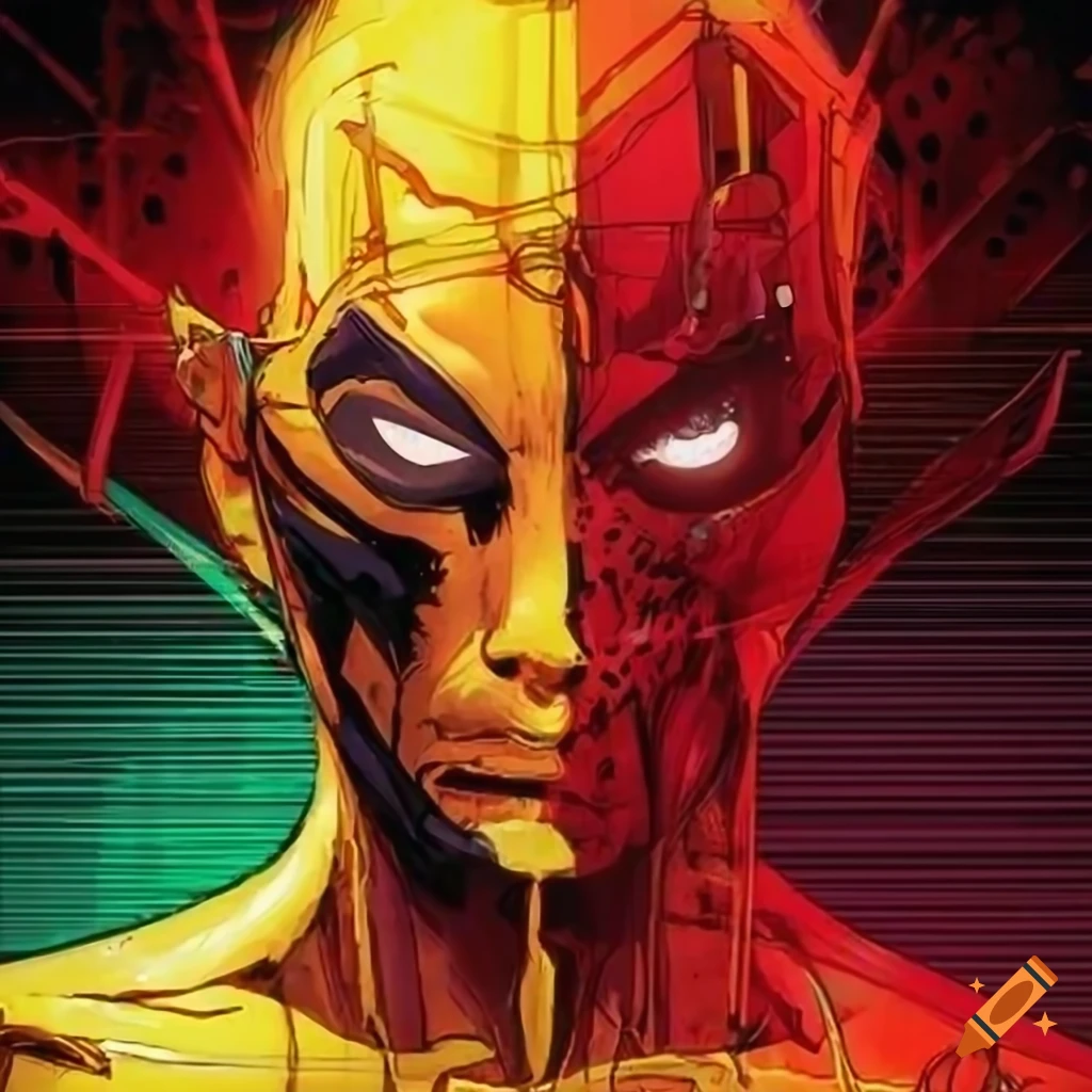 Dynamic and colorful comic book cover