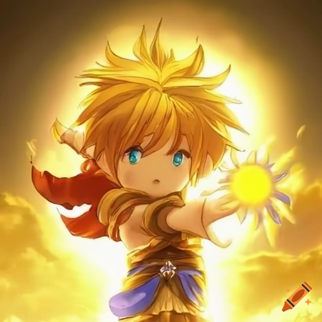 Golden sun shining through trees on Craiyon