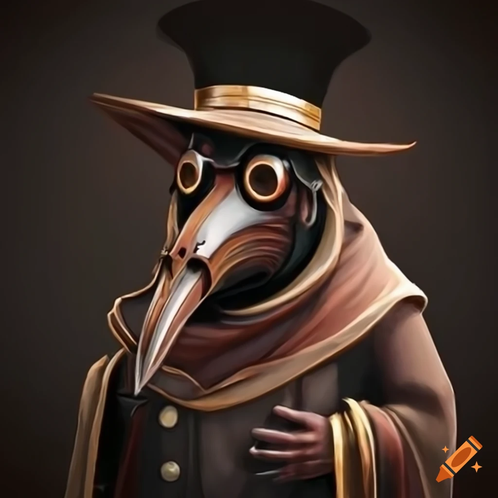 Illustration of a plague doctor rat on Craiyon