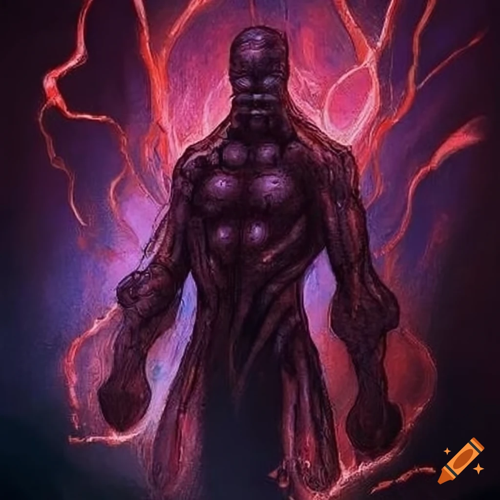 Human male in punk rock mutant style with detailed face and vivid ...