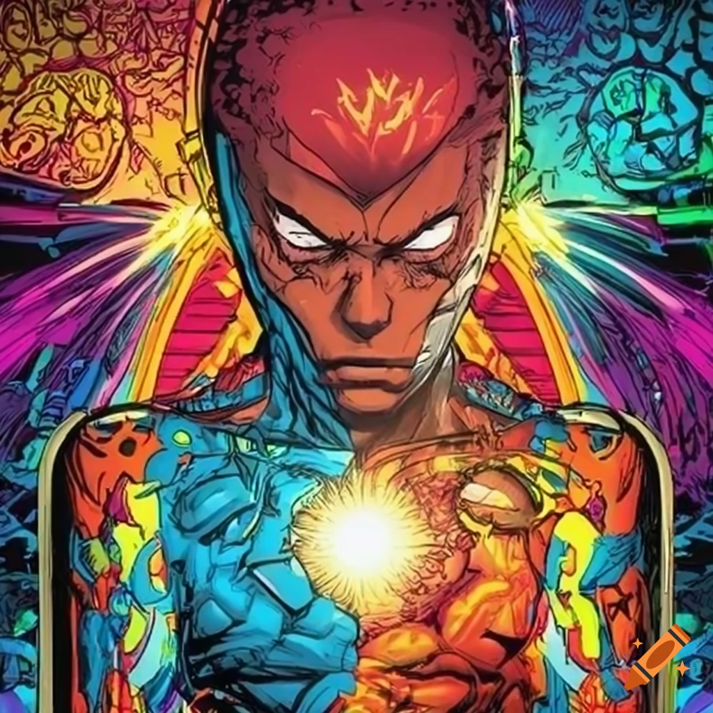 Colorful and dynamic comic book cover design