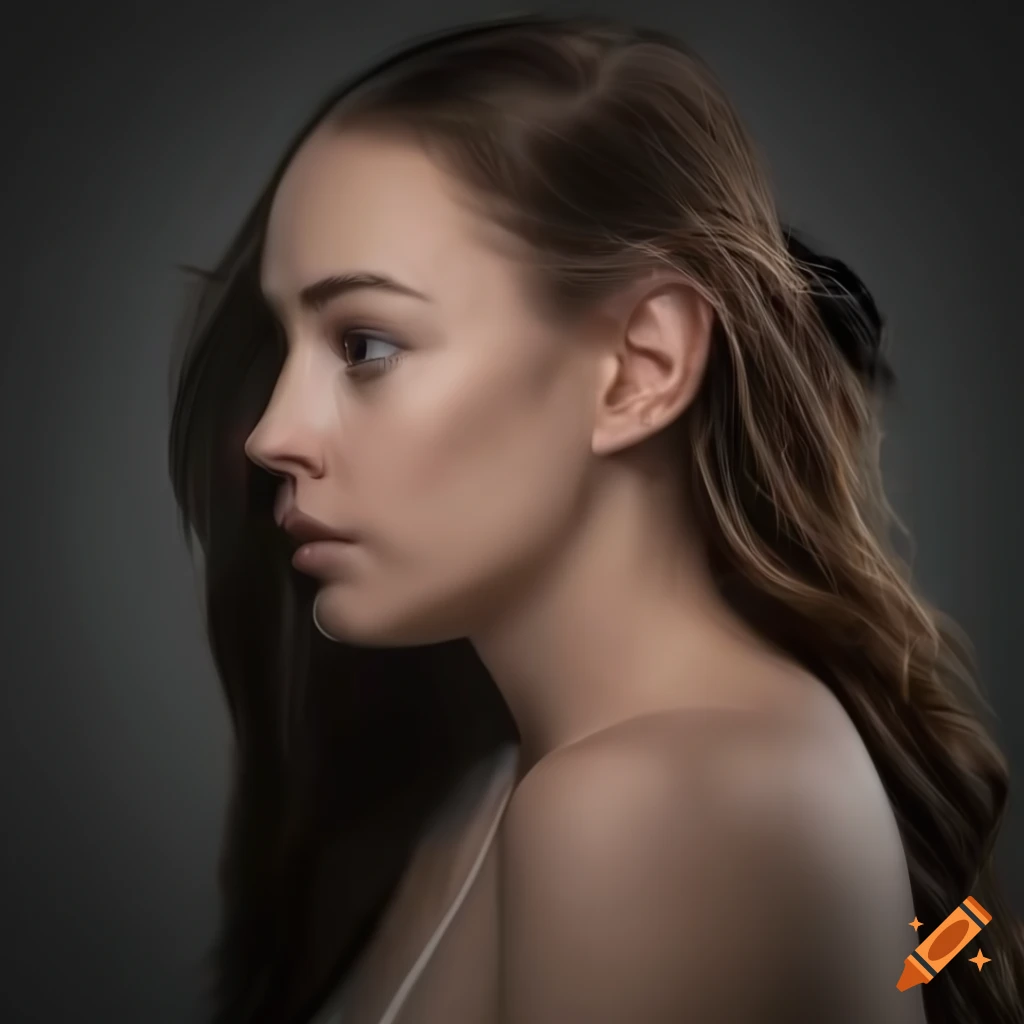 Profile face amidst nature on Craiyon