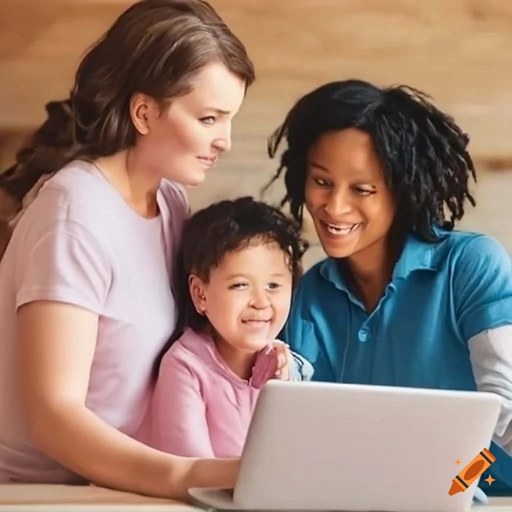 Cover of a virtual families game on Craiyon