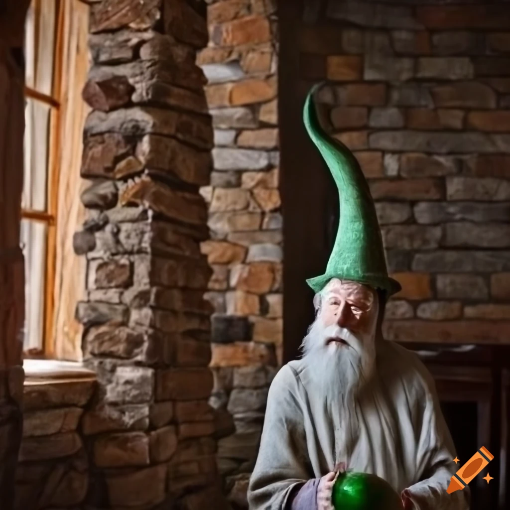 Concept art of a wizard with a green apple head on Craiyon