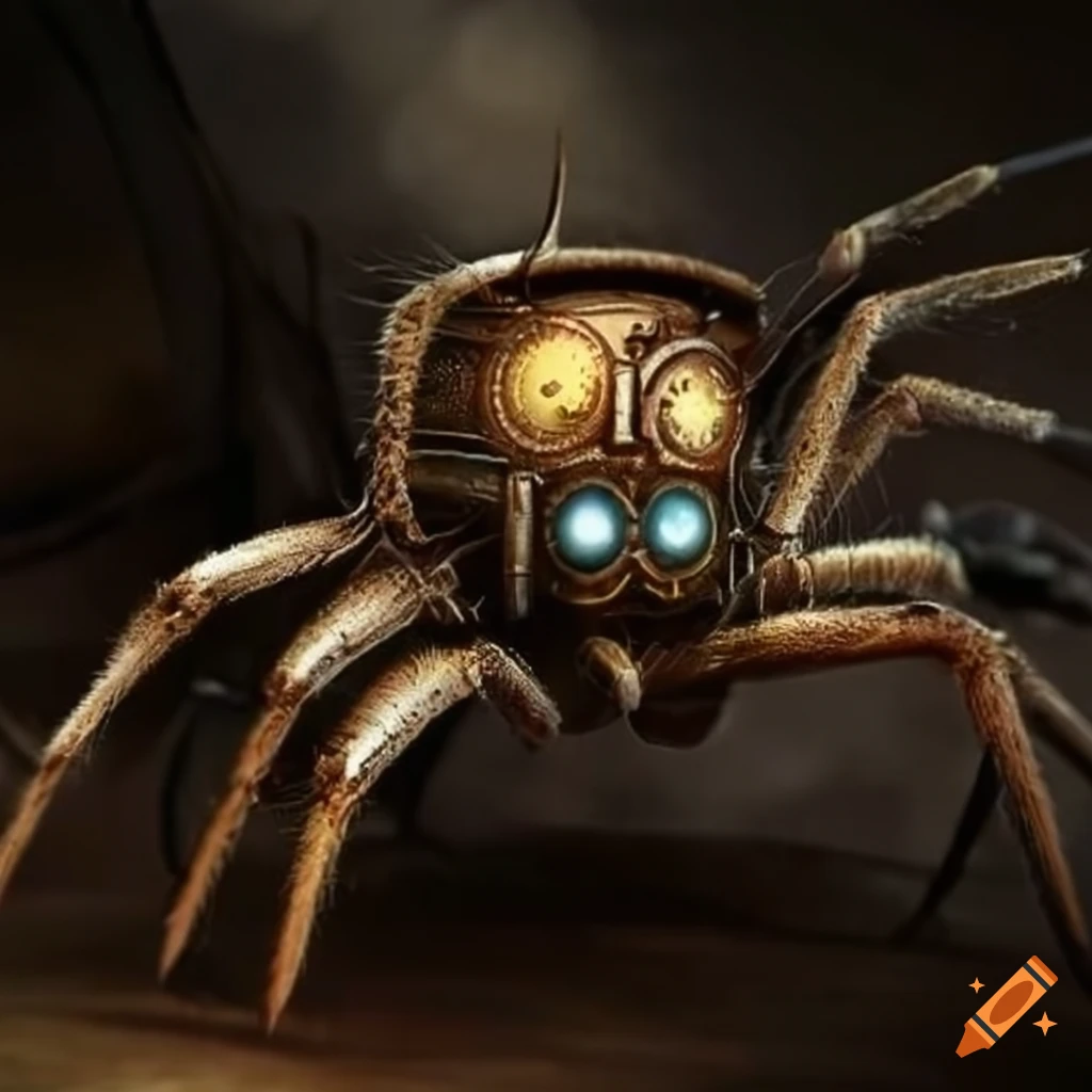Steampunk spider-like vehicles