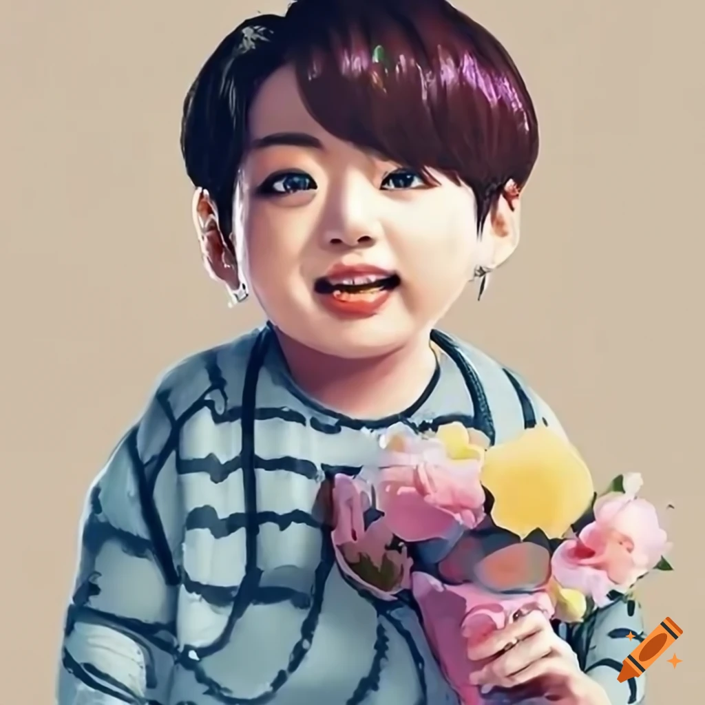 Adorable photo of jimin as a baby on Craiyon