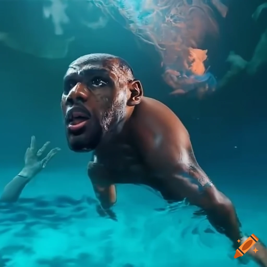 Lebron james swimming in fanta