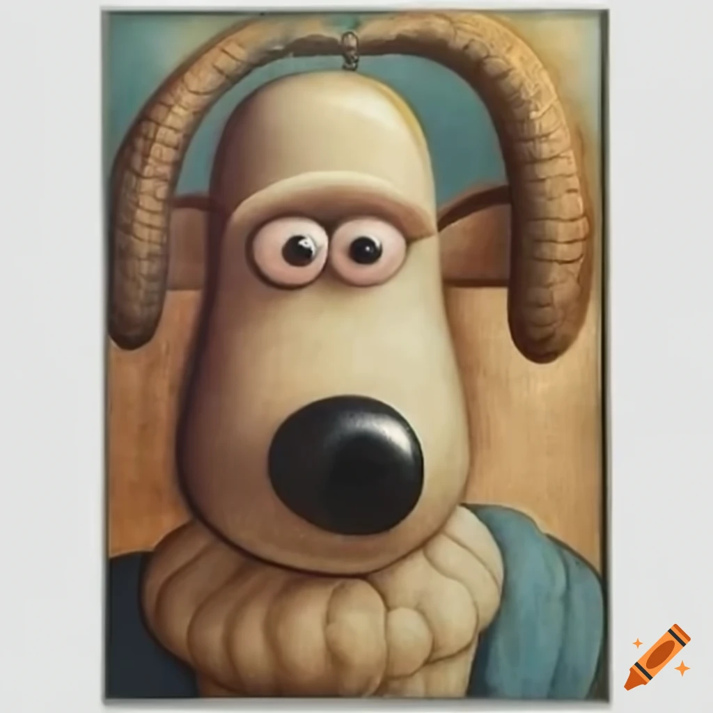Leonardo da vinci painting of wallace and gromit